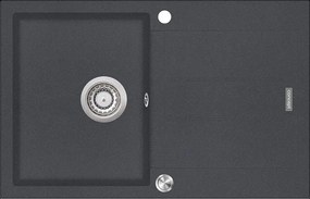 Concept NB Granitový dřez s odkapem DG10C45dg Cubis TMAVĚ ŠEDÝ