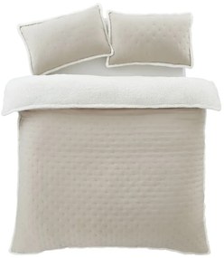 Béžové povlečení na dvoulůžko/prodloužené s beránkem 230x220 cm Cosy Nori – Catherine Lansfield