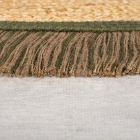 Flair Rugs, Kusový koberec Kahana Green kruh, 180x180 (průměr) kruh, zelená, chodba / předsíň