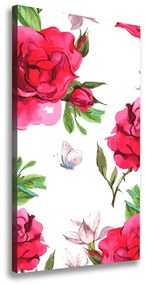 Wallmuralia Vertikální Foto obraz na plátně Červené růže 50x100