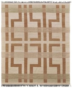 Diamond Carpets India, Ručně vázaný kusový koberec Leonidas DESP P124 Beige Mix, 120x170, béžová, hnědá, chodba / předsíň