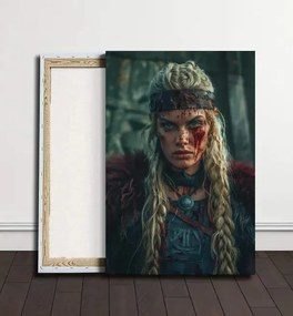 Obraz - Vikingská bojovnice pod měsícem