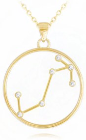 Pozlacený náhrdelník MINET Stars ŠTÍR Czech Crystal JMAS9511GN45