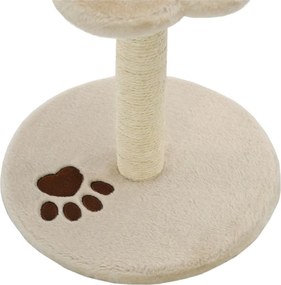 Škrabadlo pro kočky sisalové sloupky 40 cm béžové a hnědé 170542