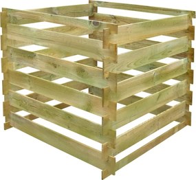 vidaXL Laťkový kompostér 0,54 m³ čtvercový dřevo [41656]