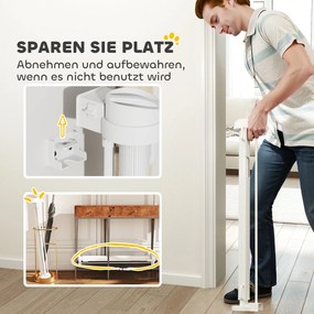 PawHut Telescopická Zábrana pro Schody 0-136 cm, 87 cm Vysoká Bezpečnostní Brána pro Dveře, Zábrana na Schodiště, Bezpečnostní Zábrana pro Domácí Maz…