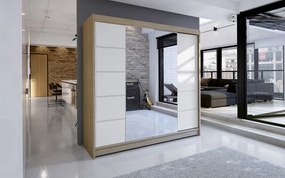 ADRK Furniture Posuvná skříň s zrcadlem TRAVES 180 ADRK-SW-TRA-SW-180