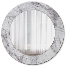 Kulaté zrcadlo tištěný rám Bílý mramor fi 50 cm