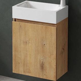 Design LED koupelnová skříňka s umyvadlem DOPORRO PISA 2 vel.45cm WHITE Barva: eiche steirling