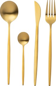 24-dílná zlatá sada příboru Linea – 27 cm