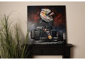 3D kovový obraz závodního vozu Racecar - 100*5*100 cm