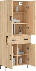 Skříň highboard dub sonoma 69,5 x 34 x 180 cm kompozitní dřevo 3199876