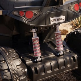AIYAPLAY Dětská elektrická čtyřkolka pro dva, černá