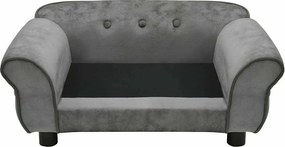 Pohovka pro psy tmavě šedá 72 x 45 x 30 cm plyš 171039