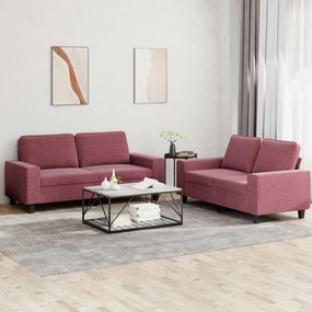 2dílná sedací souprava vínová textil 3201888