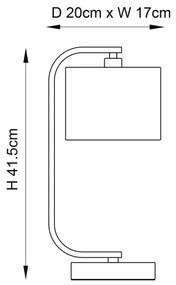 Endon 57917 - Stmívatelná stolní lampa CANNING 1xE14/40W/230V lesklý chrom/bílá