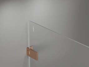 Mexen Lunar-F Duo skládací sprchový kout 100 x 80 cm, transparentní, kartáčovaná měď - 836-100L-080P-65-00