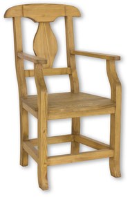Drewmax KT707 - Dřevěná židle 56x105x58cm  - Borovice, Rustikal