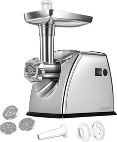 MPM MMM-07M stříbrná / Mlýnek na maso / 1800 W / 3 disky