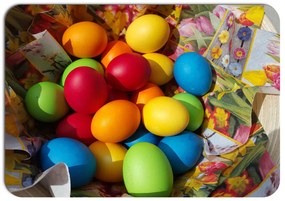 Velikonoční prostírání - 026, Barevná vajíčka