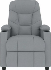 Masážní křeslo světle šedé textil 339092