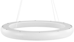 Kovová závěsná LED lampa bílá BAGO Beliani