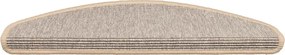Schodové rohože 15 ks 65 x 21 x 4 cm stříbrné, půlkulaté, velké 326901