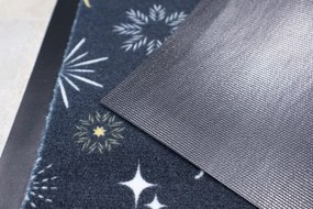 Mercury Flooring, Rohožka vánoční Sněhové vločky se soby, 40x60, vícebarevná