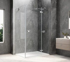 Polysan Polysan, GLOBE CHROME obdélníková sprchová zástěna 800x900mm, čiré sklo, pravé, GB1080-3315RC