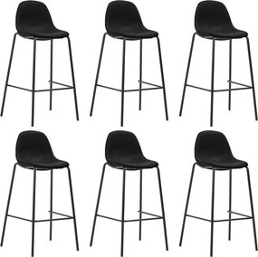 vidaXL Barové židle 6 ks textil [279667] Barva: Černá