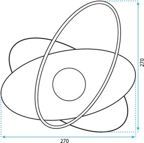 Toolight Toolight, LED nástěnné svítidlo 8W APP1432-CW, černá-zlatá-bílá, OSW-03500