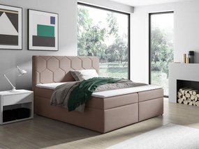 Eka Kontinentální čalouněná postel MEDOX - Trinity (90x200 cm) Barva látky Trinity: Šedá (Trinity 2314)