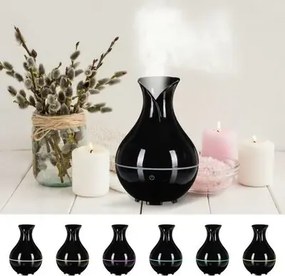 SIXTOL Bloom černý lesk / Aroma difuzer / 200ml / 6 W / Automatické vy
