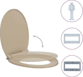 vidaXL WC sedátko s pomalým sklápěním oválné [145820] Barva: Meruňková