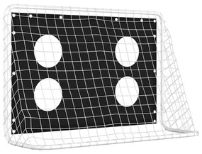 Fotbalová branka s tréninkovou plachtou ocel 184 x 61 x 122 cm - Default Title
