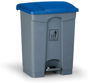 Nášlapný víceúčelový koš na odpadky 68 litrů, 480 x 330 x 560 mm, modrá