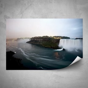 Plakát - Řeka s vodopádem (60x40 cm) - PopyDesign
