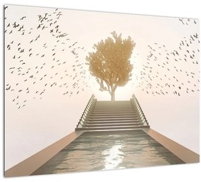 Skleněný obraz - Most do neznáma (70x50 cm)