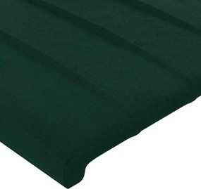 Čelo postele tmavě zelené 180x5x118/128 cm sametové 3116633