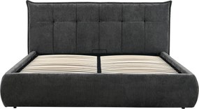 Postel Mirka 160x200 cm látka – tmavě šedá
