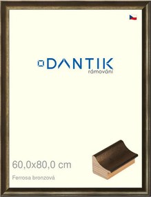 DANTIK rámeček 60x80 | Ferrosa bronzová (Plexi Čiré)