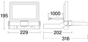 LED reflektor STEINEL XLED ONE Sensor antracit IP44 065249 19W 3000K teplá bílá