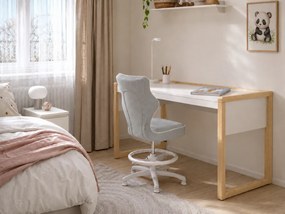 Benlemi Dětský rostoucí stůl STOLLY se dvěma výškami stolu + ergonomická židle ŠEDÁ Zvolte rozměr židle: dítě 133 - 159 cm (výška stolu 71 - 82 cm)