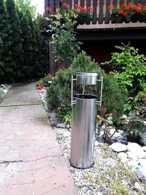 ALDA Prestige Pillar 15 l nerez ocel lesklá / Odpadkový koš / venkovní