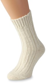 Wooline Vlněné Merino ponožky, volný lem, krémově žlutá Velikost ponožek: EUR 39-42