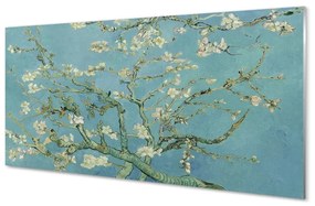 Obraz na skle Art mandlové květy 100x50 cm