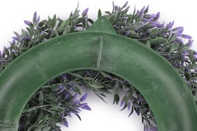 Umělý věnec buxus fialový Ø30 cm - zelená fialová