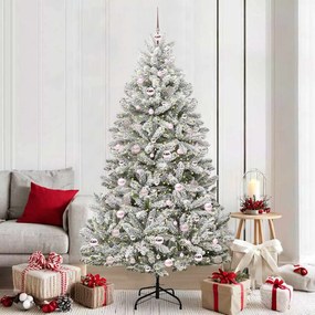 Umělý vánoční stromeček 210 cm 300 LED Teplá bílá PVC a ocel 3395759