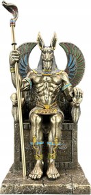Figurka Socha Egyptský Bůh Anubis Na Trůnu Veronese (WU76733A4)