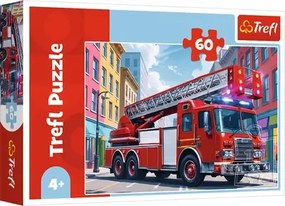 TREFL Puzzle Hasičský vůz / 60 dílků / 33 x 22 cm / od 4 let